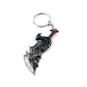 krafty kustomz god of war -kratos the blades of chaos premium quality keychain (black)