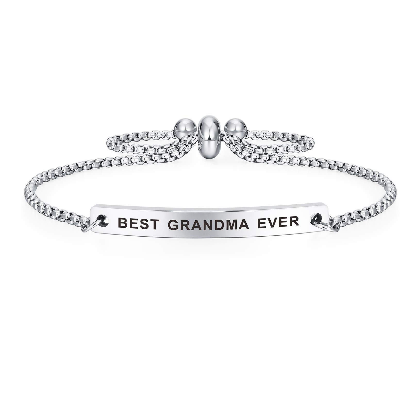 SOUSYOKYO Best Grandma Ever Bracelet, Grandma Birthday Gifts, Mother's Day Jewelry for Grandmother, Grandma Valentine's Day Present from Grandchild