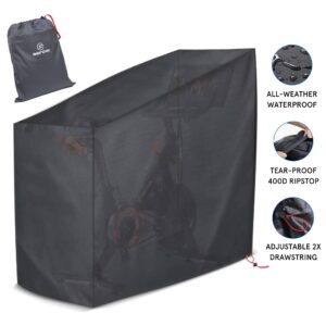 Aerow Waterproof Bike Cover for Peloton & Peloton Bike+ | NordicTrack s22, Schwinn, Echelon | Exercise Bike Indoor Outdoor UV Protection