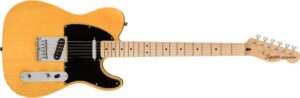 squier affinity series telecaster electric guitar, with 2-year warranty, butterscotch blonde, maple fingerboard