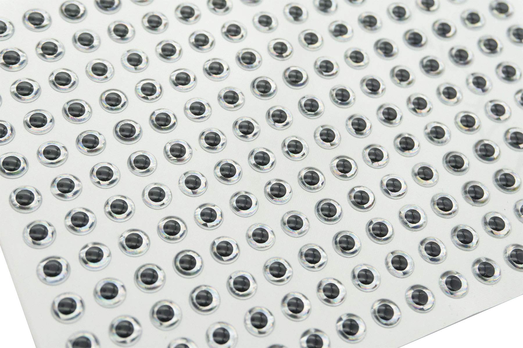 500pcs 5mm Silver 3D Holographic Fishing Lure Eyes 3D Lure Eye 3D Soft Eye 3D Holographic Lure Eye Fly Tying, Jigs, Crafts