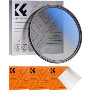 k&f concept 39mm circular polarizer optical glass lens filter ultra-slim 18 multi-layer coatings circular polarizing filters for camera lens (k series)