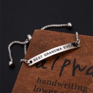 SOUSYOKYO Best Grandma Ever Bracelet, Grandma Birthday Gifts, Mother's Day Jewelry for Grandmother, Grandma Valentine's Day Present from Grandchild