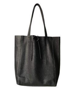 lagaskta taylor tote shoulder bag soft italian leather (black)