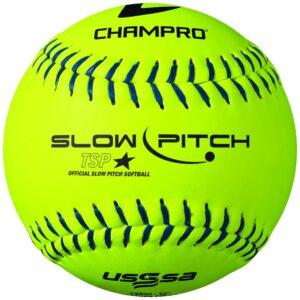 champro usssa 11" tournament softballs with durahide cover and .44 cor, 12 pack