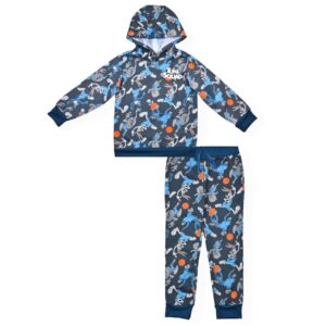 warner bros. space jam squad boys hoodie and jogger set for little kids – navy