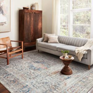 Loloi II Bianca Collection BIA-02 Stone/Multi 6'-7" x 9'-2" Area Rug