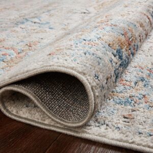 Loloi II Bianca Collection BIA-02 Stone/Multi 6'-7" x 9'-2" Area Rug