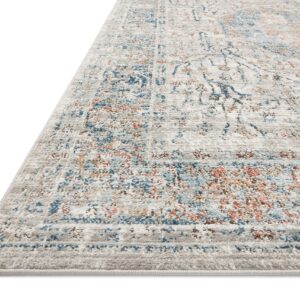 Loloi II Bianca Collection BIA-02 Stone/Multi 6'-7" x 9'-2" Area Rug