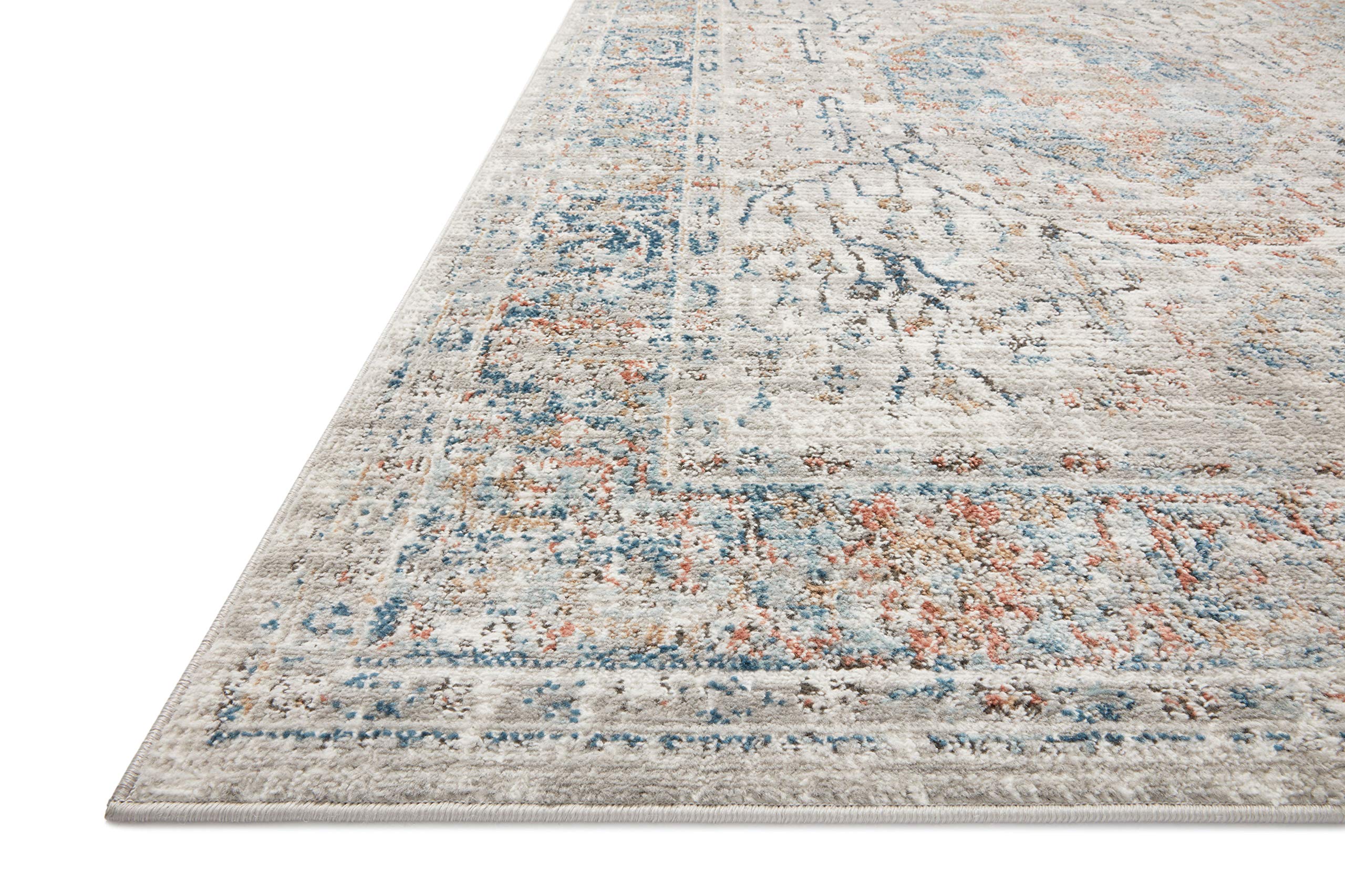 Loloi II Bianca Collection BIA-02 Stone/Multi 6'-7" x 9'-2" Area Rug