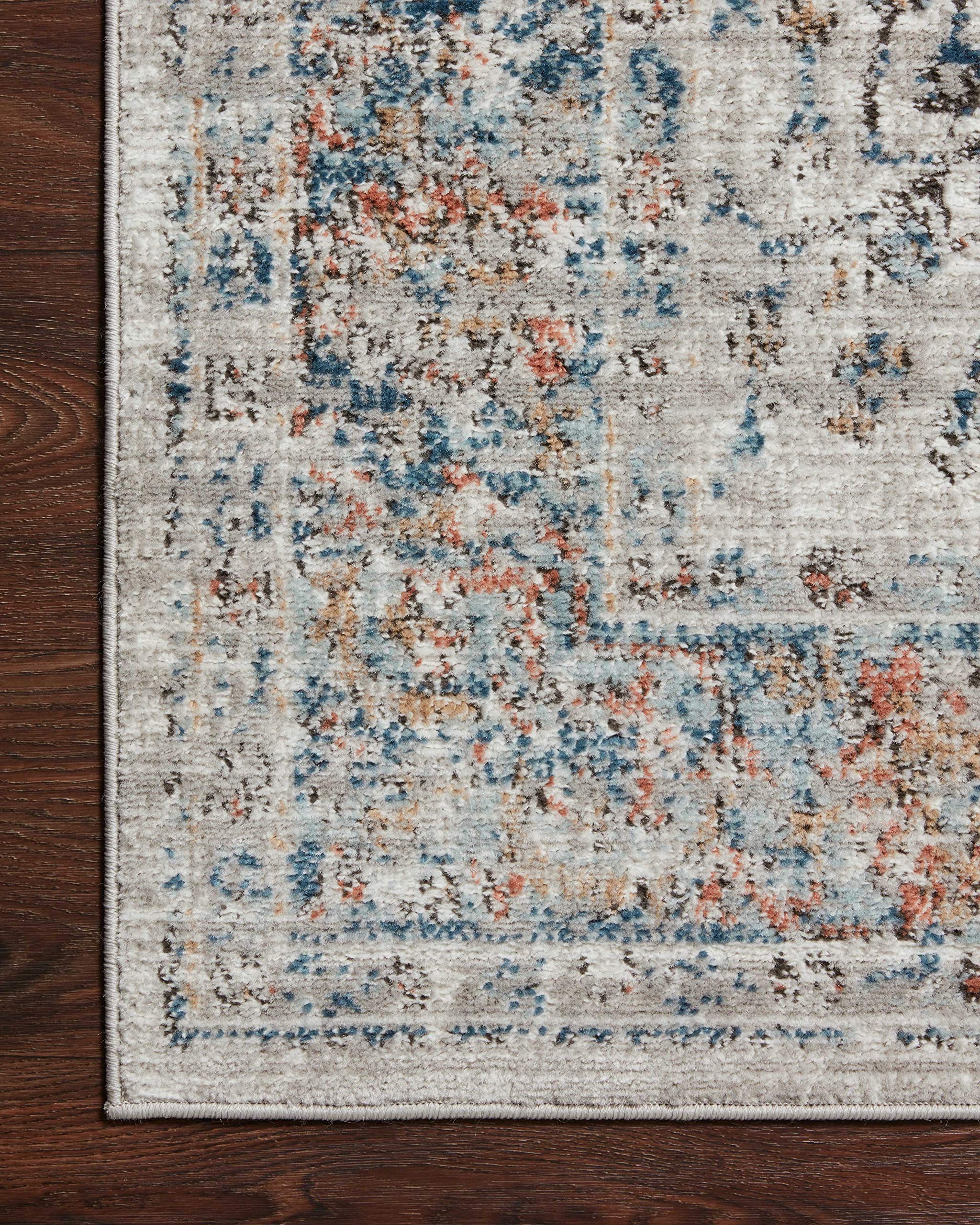 Loloi II Bianca Collection BIA-02 Stone/Multi 6'-7" x 9'-2" Area Rug