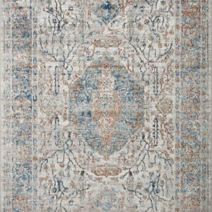 Loloi II Bianca Collection BIA-02 Stone/Multi 6'-7" x 9'-2" Area Rug