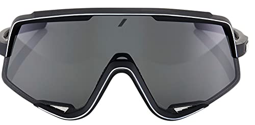 100% Glendale Sport Performance Cycling Sunglasses (SOFT TACT BLACK - Smoke Lens)