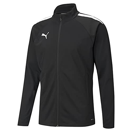 PUMA Mens TeamLIGA Training Jacket, Black/White, Large US