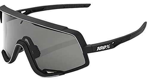 100% Glendale Sport Performance Cycling Sunglasses (SOFT TACT BLACK - Smoke Lens)