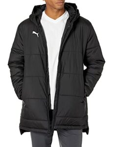 puma men's bench jacket, black/white, s