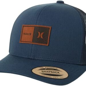 Hurley Men's Caps - Fairway Trucker Mesh Panel Baseball Cap Trucker Hat - Snap Back Hats for Men, Size One Size, Obsidian