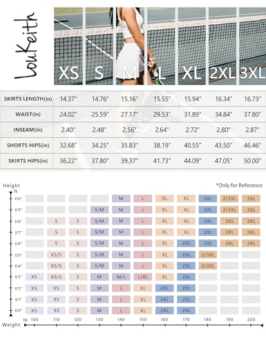 LouKeith Tennis Skirts for Women Golf Athletic Activewear Skorts Mini Summer Workout Running Shorts with Pockets Black S