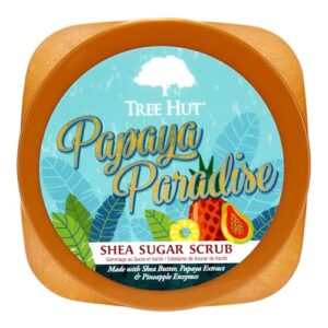 Tree Hut Papaya Paradise Shea Sugar Scrub, 18 oz, Ultra Hydrating and Exfoliating Scrub for Nourishing Essential Body Care