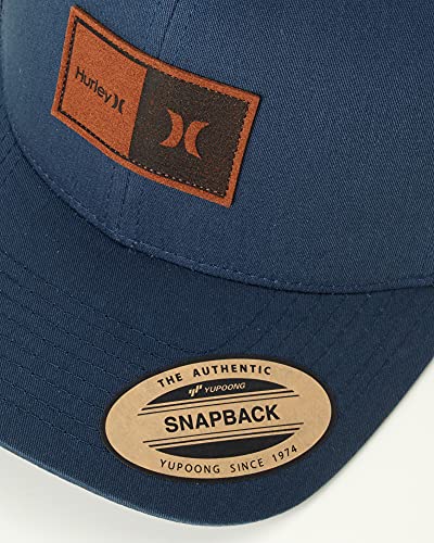 Hurley Men's Caps - Fairway Trucker Mesh Panel Baseball Cap Trucker Hat - Snap Back Hats for Men, Size One Size, Obsidian