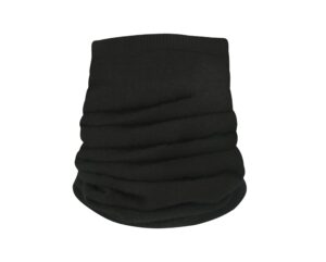 tittimitti 100% cashmere knitted neck gaiter neck warmer loop scarf for men and women. (black)