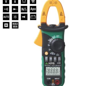 KPS-PA430 Digital Mini Clamp Meter AC/DC Current 400A, AC/CD Voltage 600V, Resistance, Capacity, Duty Cycle 4000 Counts