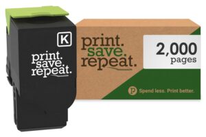 print.save.repeat. lexmark 78c10k0 black toner cartridge for cs421, cs521, cs622, cx421, cx522, cx622, cx625 laser printer [2,000 pages]