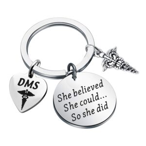 ensianth dms gift diagnostic medical sonographer keychain she believed she could so she did dms graduation gift health care provider gift (dms she believed kr)