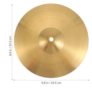 MILISTEN 10 Inch Brass Crash Ride Hi Hat Cymbals Traditional Cymbal for Players Beginners Percussion Music Instrument Parts