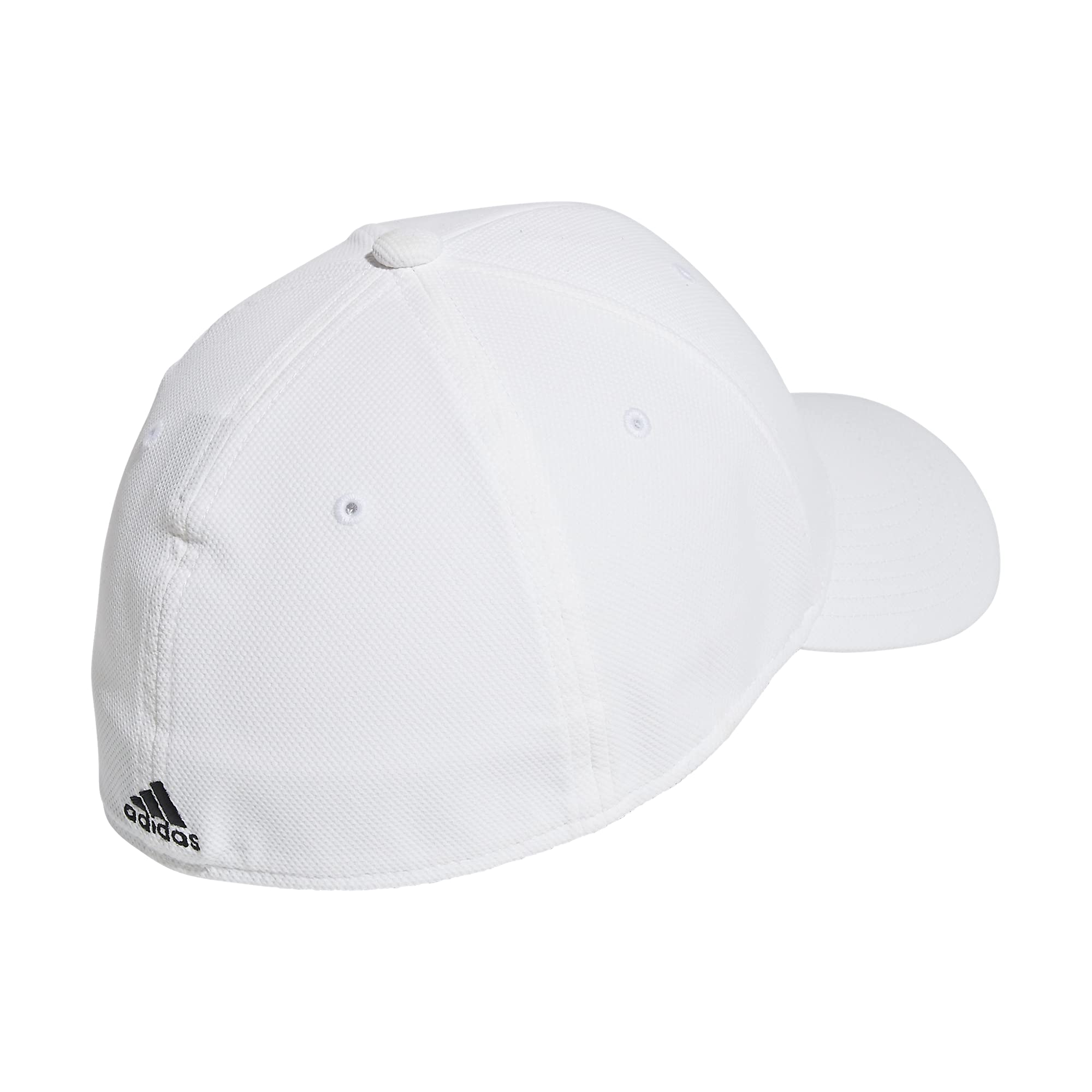 adidas Men's Release 3 Structured Stretch Fit Cap, White/Onix Grey/Black, Large-X-Large