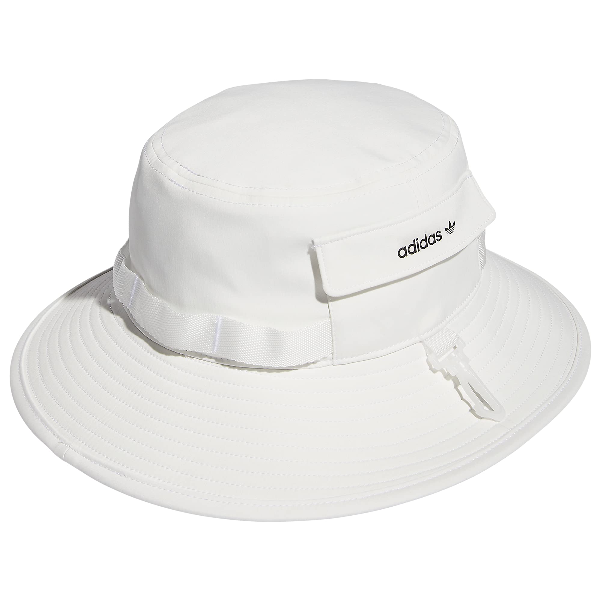 adidas Originals Boonie Bucket Hat, Non Dyed White/White, One Size