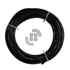 yzmsz 1/4 inch o.d. tube lenght 16.4ft (5m) black ro water filter tubing pe,use with reverse osmosis systems, drinking water filters, liquid dispensers,coffee machine,ice maker.