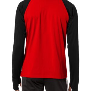 PUMA Mens 1/4 TeamLIGA 1 4 Zip Top, Red/Black, X-Large US