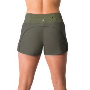 Tough Mode Womens 3" Lightweight Running WOD Volleyball Shorts Workout Mesh Liner Zip Pocket