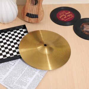 MILISTEN 10 Inch Brass Crash Ride Hi Hat Cymbals Traditional Cymbal for Players Beginners Percussion Music Instrument Parts