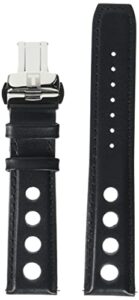 tissot t852037163 20mm lug black leather strap