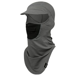 sunmeci balaclava sun protection breathable brim full face mask cooling fishing boating cycling sun mask for men women grey