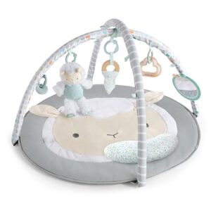 ingenuity sheppy’s spot ultra plush baby activity gym & tummy time mat, newborn and up - corrie