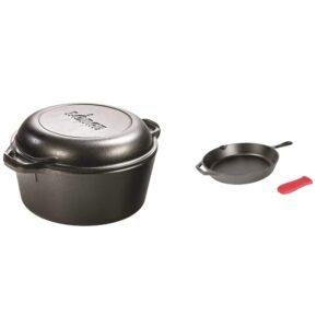 lodge cast iron serving pot and skillet bundle