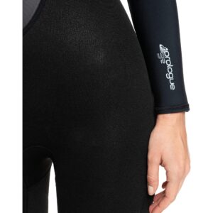 Roxy Womens 3/2 Prologue Back Zip Fullsuit (Black, 14)