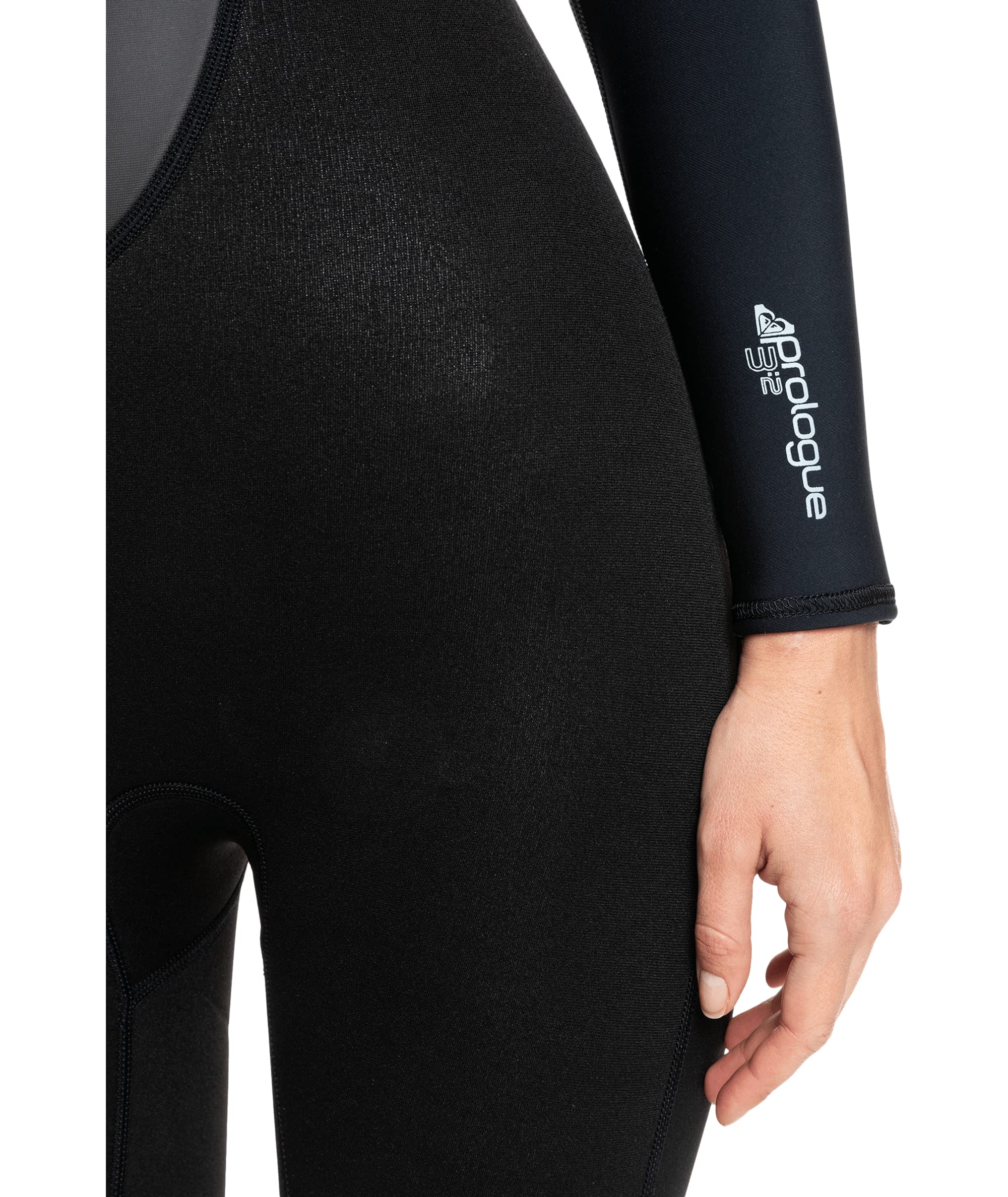 Roxy Womens 3/2 Prologue Back Zip Fullsuit (Black, 14)