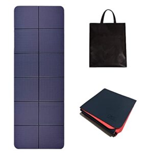 eke foldable yoga mat eco friendly tpe folding travel fitness exercise mat double sided non-slip for yoga pilates & floor workouts 72x25inx6mm with carrying bag