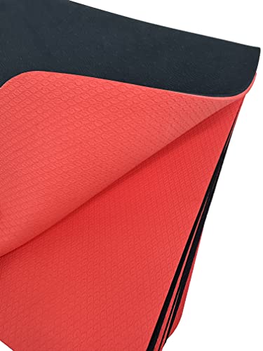 EKE Foldable Yoga Mat Eco Friendly TPE Folding Travel Fitness Exercise Mat Double Sided Non-slip for Yoga Pilates & Floor Workouts 72x25inx6mm with Carrying Bag