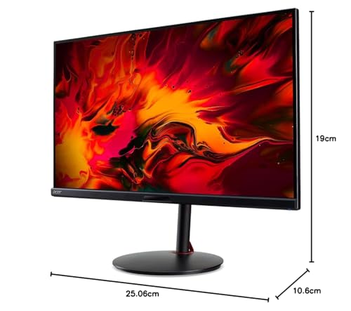 Acer Nitro XV282K KVbmiipruzx 28" UHD (3840 x 2160) Agile-Splendor IPS Gaming Monitor | AMD FreeSync Premium | 144Hz | 1ms | TUV/Eyesafe | 1 Display Port 1.2, 2 HDMI 2.1 & 4 USB Ports,Black