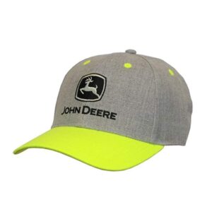 john deere heather grey twill hi viz bill-charcoal-os