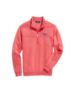 vineyard vines men's collegiate shep shirt 1/4-zip pullover, jetty red, small