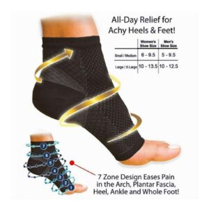 6 Pairs Dr Sock Soothers Socks Anti Fatigue Compression Foot Sleeve Support Brace Sock (Set A, L/XL)