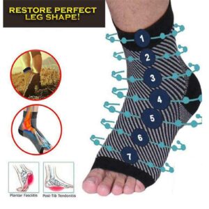 6 Pairs Dr Sock Soothers Socks Anti Fatigue Compression Foot Sleeve Support Brace Sock (Set A, L/XL)