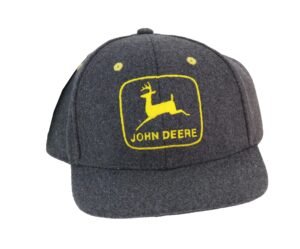 john deere faux melton wool-charcoal-os