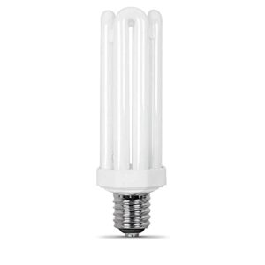 Feit Electric 300-Watt Equivalent CFLNI Quad Tube E26 Base with Mogul Base Adapter Non-Dimmable 65 Watt CFL Light Bulb, Daylight 6500K